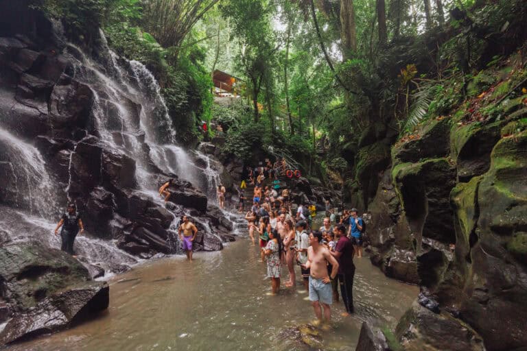 A Guide to the Beautiful (and CROWDED) Bali Waterfall: Kanto Lampo ...